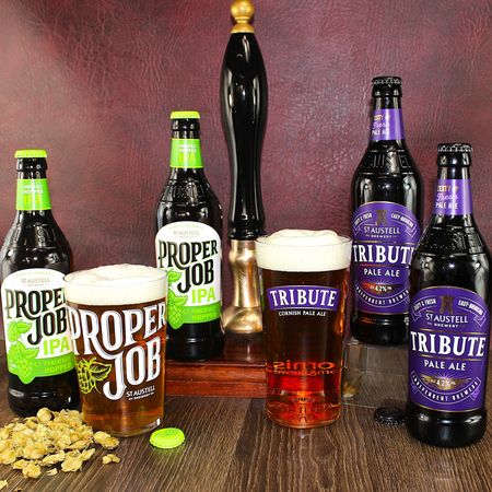 St Austell Brewery Beer & Pint Glasses Gift Set from £27.99